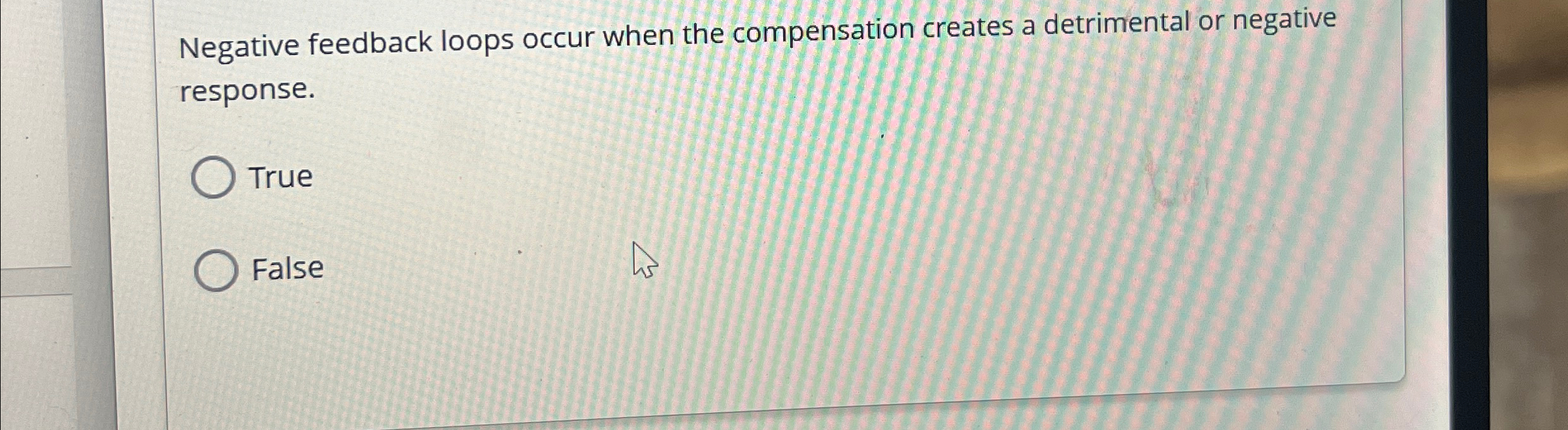 Solved Negative feedback loops occur when the compensation | Chegg.com