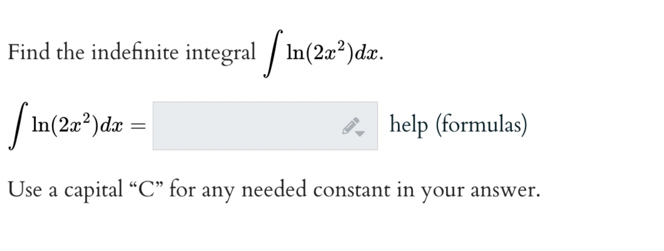 Solved Find the indefinite integral | Chegg.com
