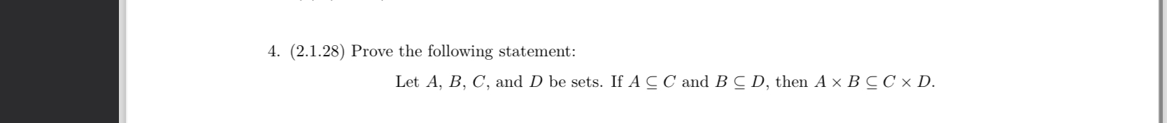 Solved (2.1.28) ﻿Prove the following statement:Let A,B,C, | Chegg.com