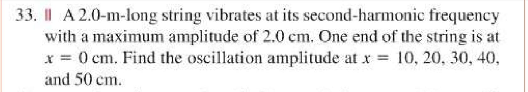 Solved 33. II A 2.0 -m-long string vibrates at its | Chegg.com