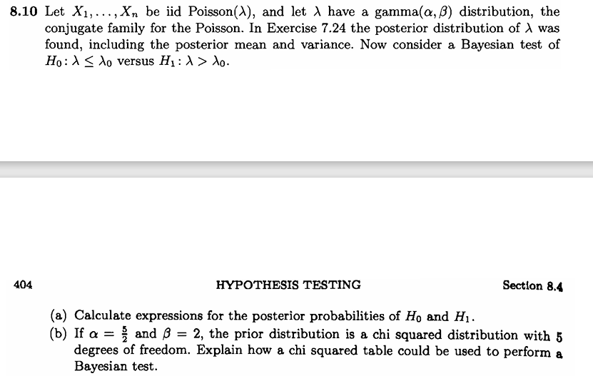 Solved 8 10 let X1 Dots Xn be Iid Poisson λ and Let λ