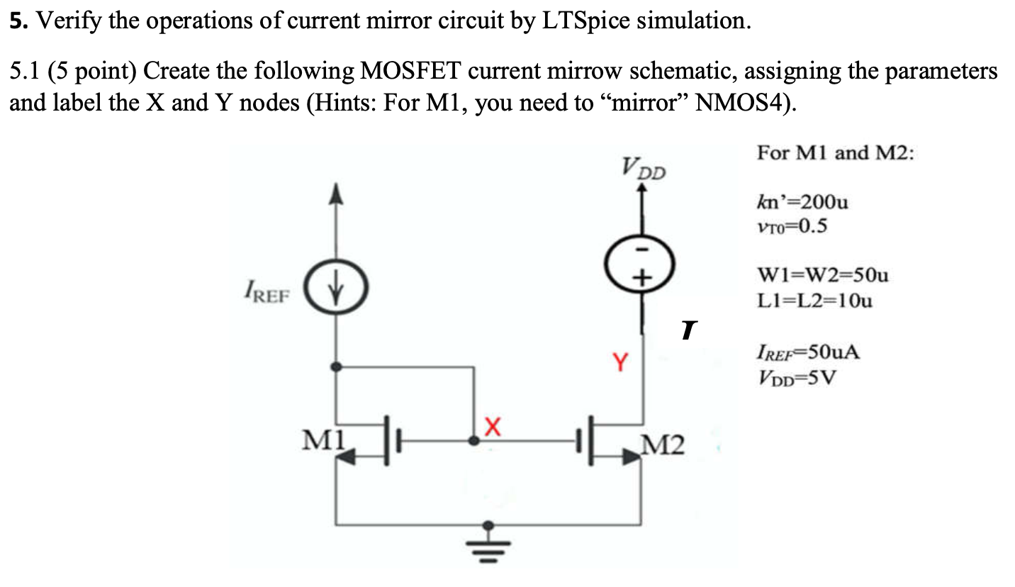 Solved Verify the operations of current mirror circuit by | Chegg.com