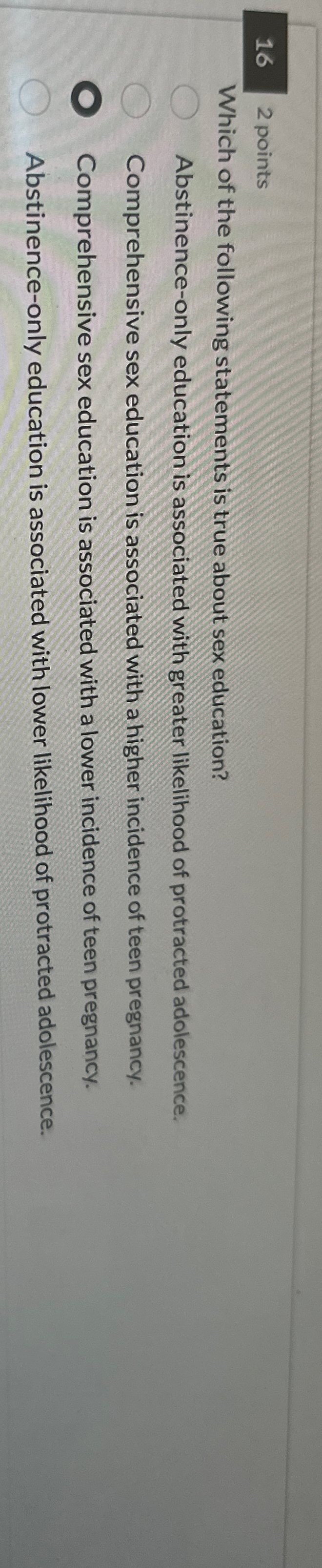Solved 162 ﻿pointsWhich of the following statements is true | Chegg.com