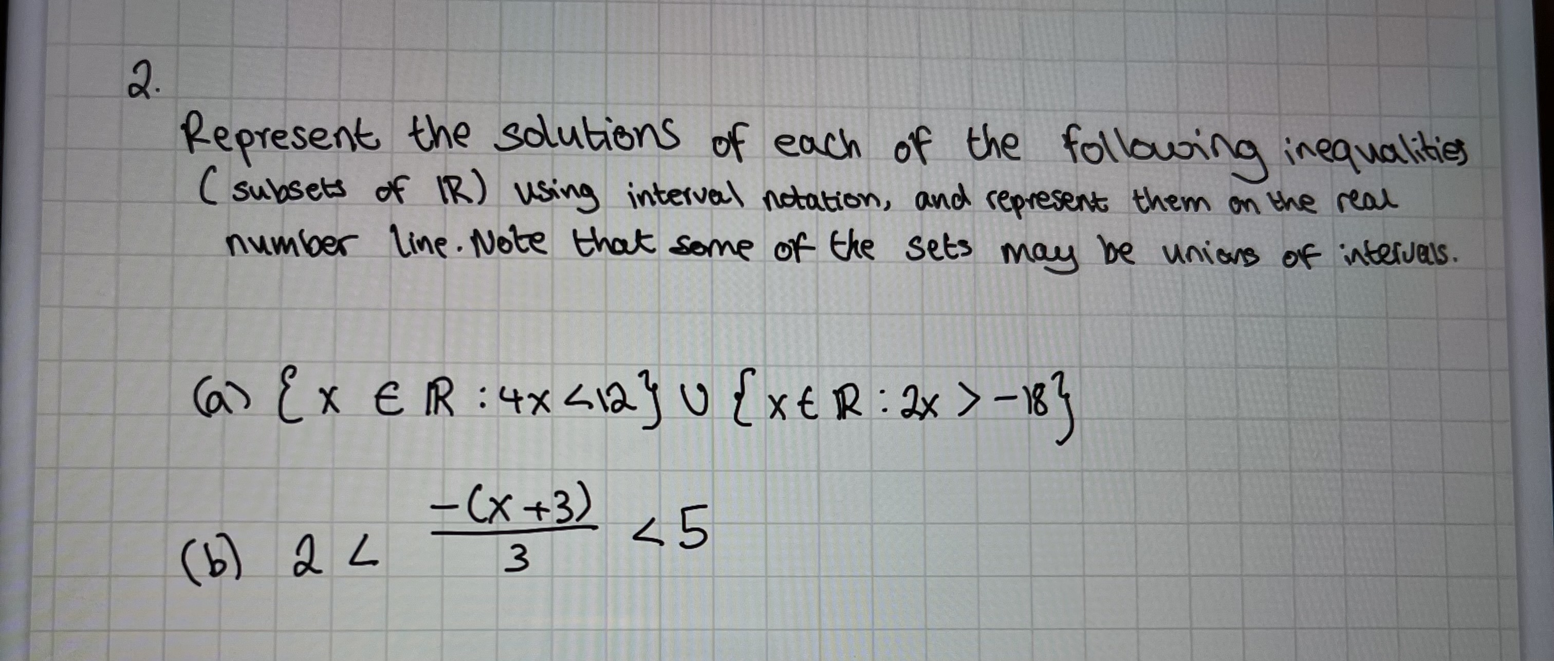 Solved Represent the solutions of each of the following | Chegg.com