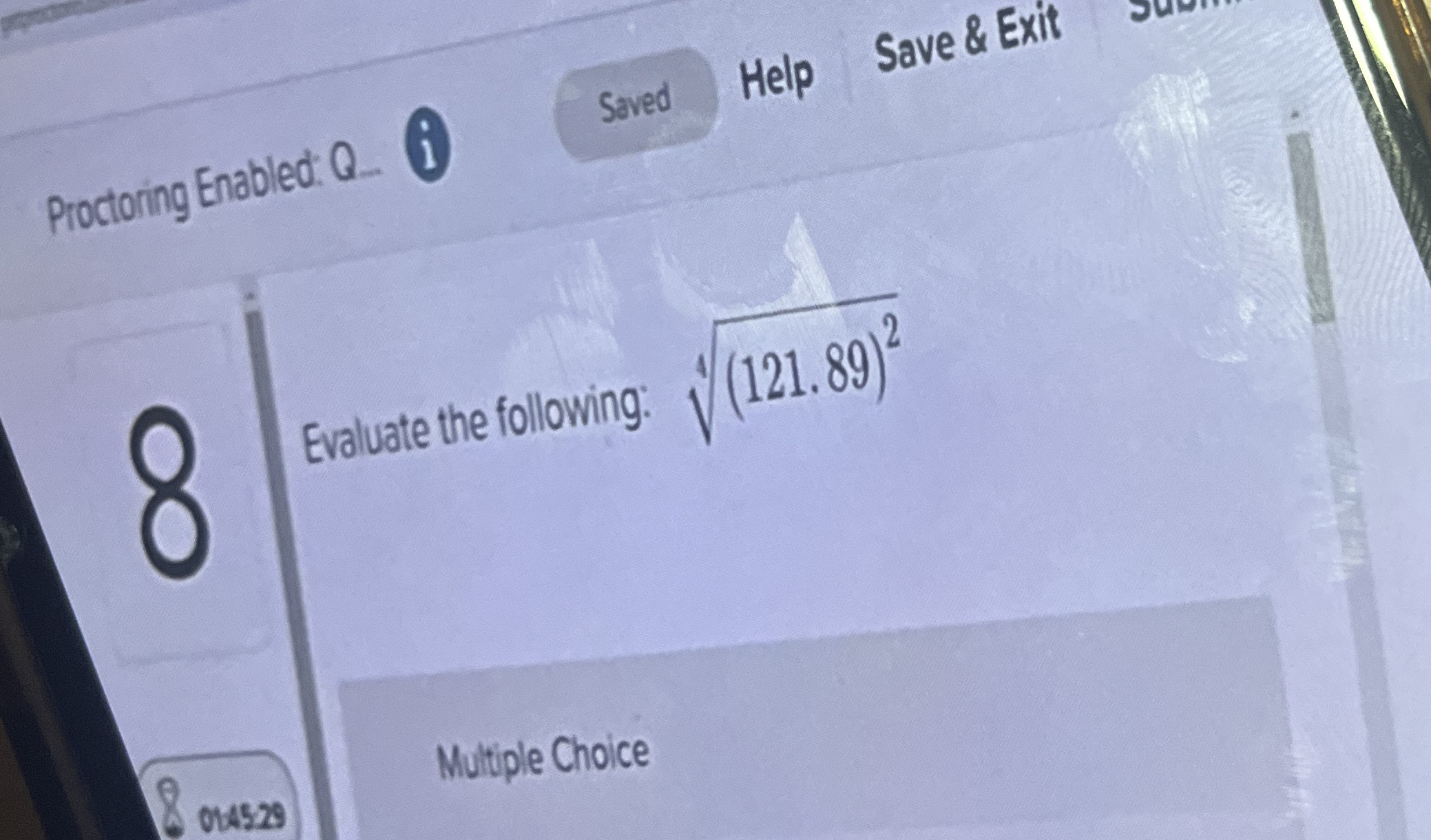 Solved Protoring Enabled: Q. i HelpSave & Exit8Evaluate the | Chegg.com