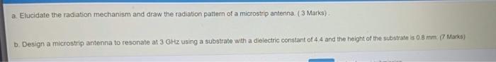 Solved a. Elucidate the radiation mechanism and draw the | Chegg.com