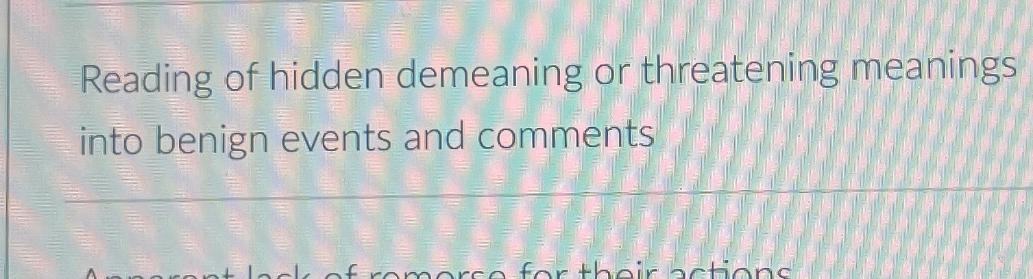 Solved Reading of hidden demeaning or threatening meanings | Chegg.com