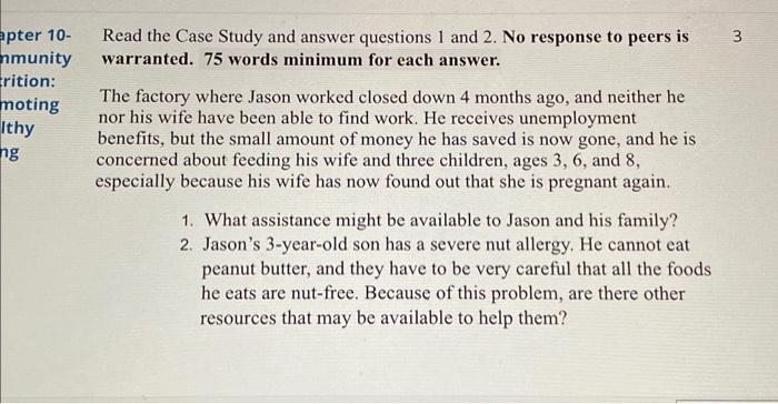 Solved pter 10- Read the Case Study and answer questions 1 | Chegg.com