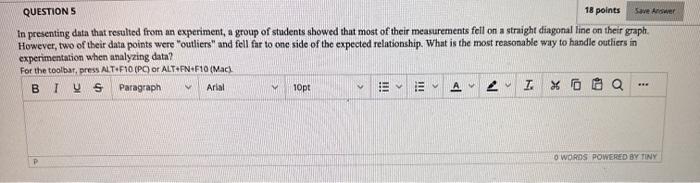 Solved in presenting data that resulied from an experiment, | Chegg.com