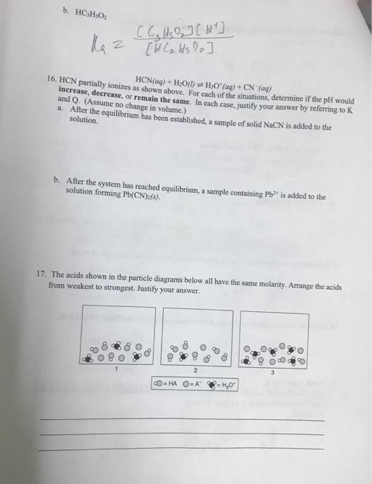 Solved b. HCHO, Raz [HC. Its Oo (C ₂ lts] [4] ] HCN(aq) + | Chegg.com