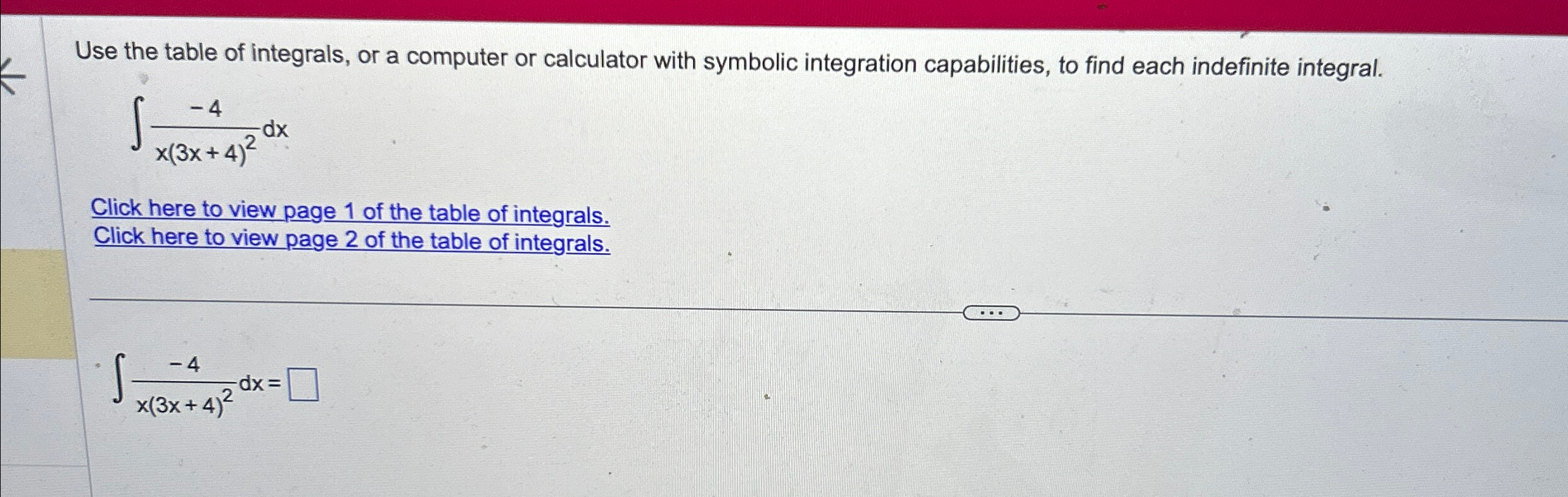 Solved Use the table of integrals, or a computer or | Chegg.com