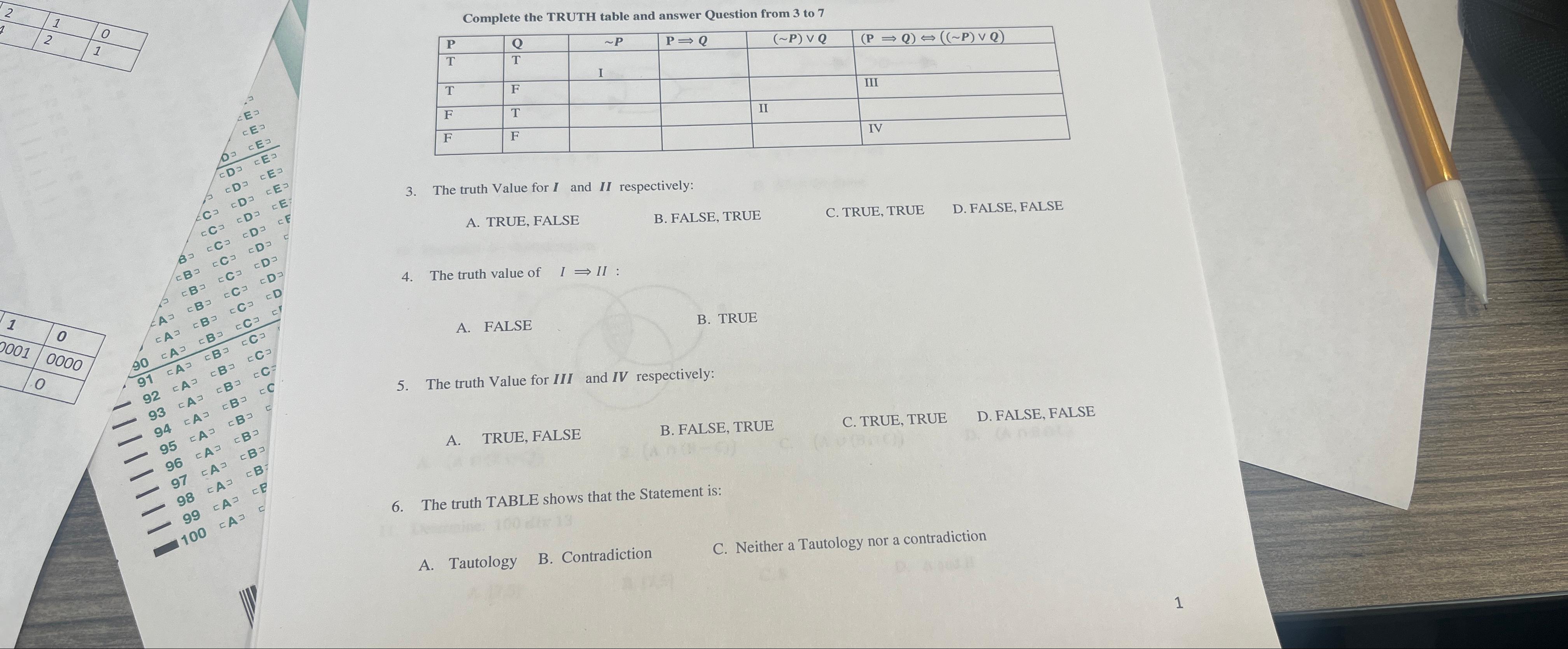 Solved Complete the TRUTH table and answer Question from 3 | Chegg.com