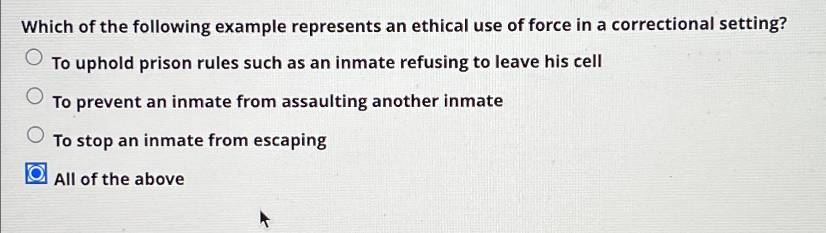 Solved Which of the following example represents an ethical | Chegg.com