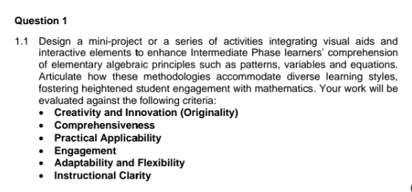Solved Question 11.1 ﻿Design a mini-project or a series of | Chegg.com