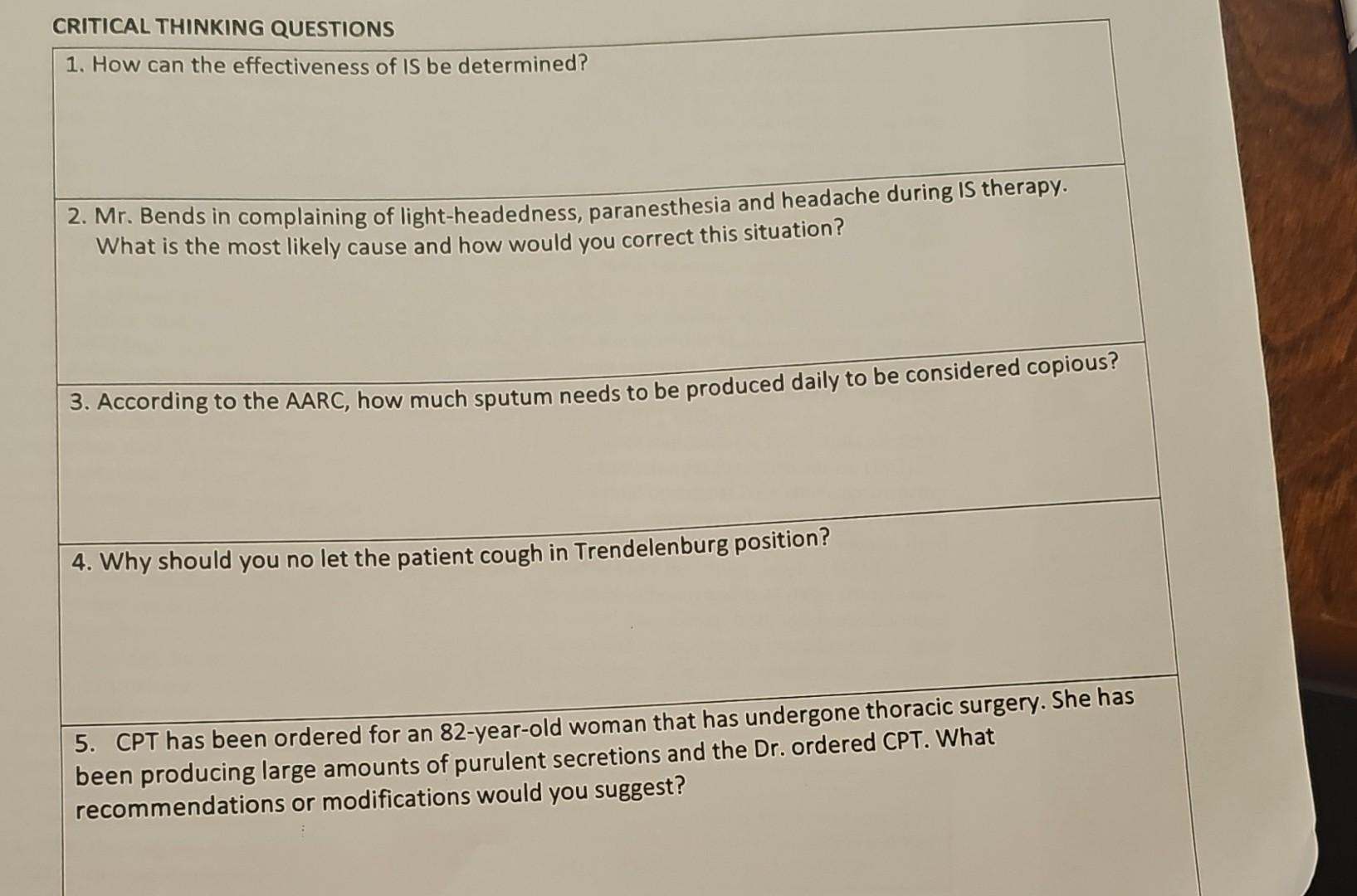 Solved CRITICAL THINKING QUESTIONS 1. How can the | Chegg.com