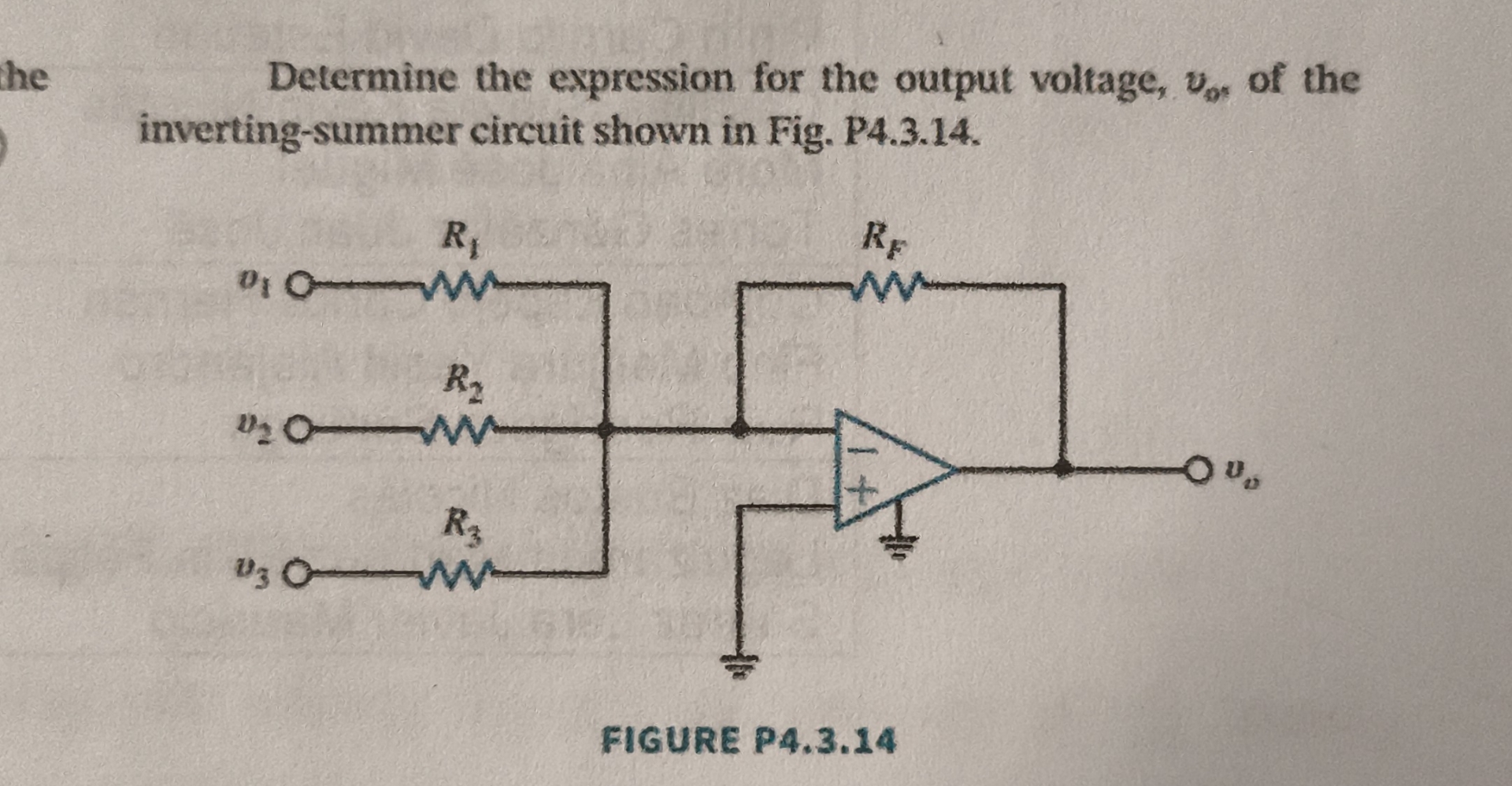 Solved Determine the expression for the output voltage, v0 | Chegg.com