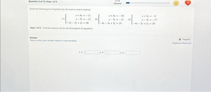 Solved Question 2 of 13, Step 1 of 3 Solve the following set | Chegg.com