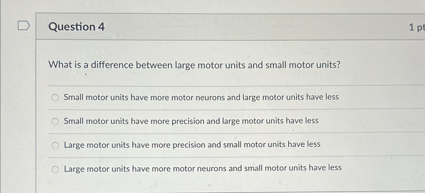 Solved Question 4What is a difference between large motor | Chegg.com