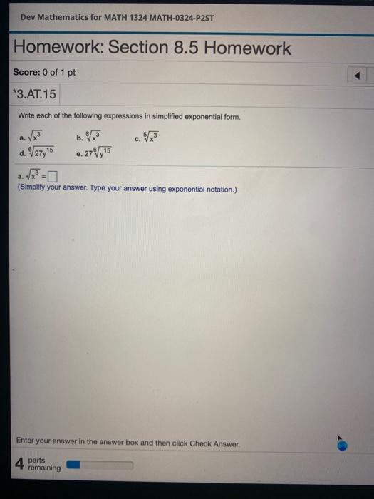 Solved Dev Mathematics for MATH 1324 MATH-0324-P2ST | Chegg.com