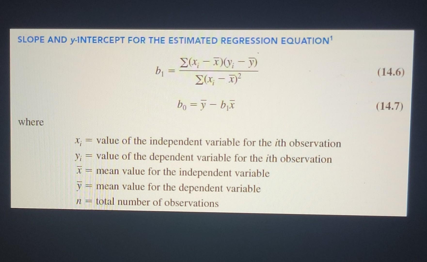 Solved Given are five observations for two variables, x and | Chegg.com