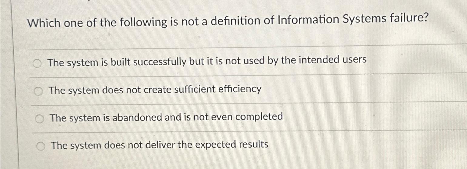 Solved Which one of the following is not a definition of | Chegg.com