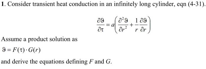 Solved 1. Consider transient heat conduction in an | Chegg.com