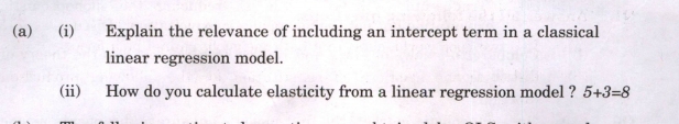 Solved (a) (i) ﻿Explain the relevance of including an | Chegg.com