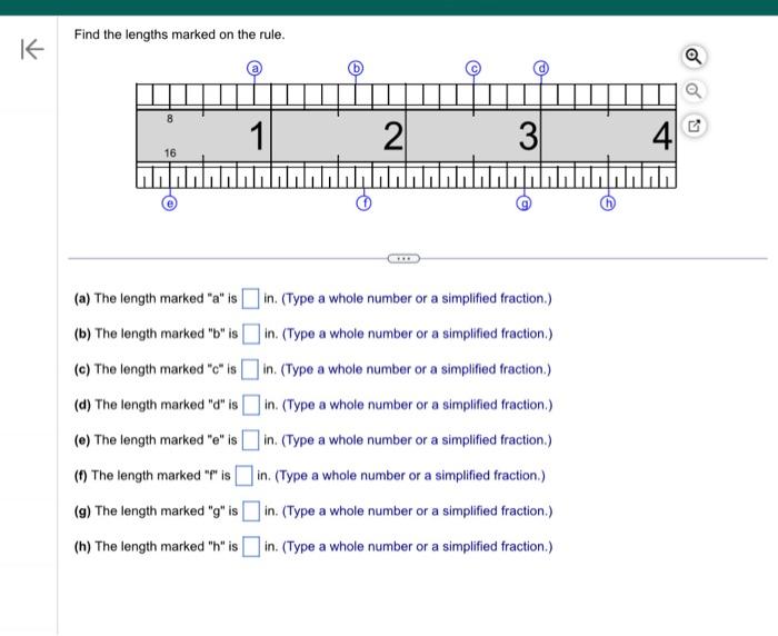 Solved Find the lengths marked on the rule. (a) The length | Chegg.com