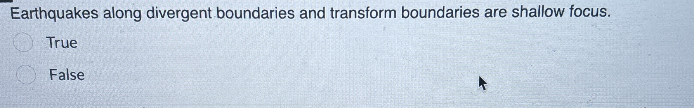 Solved Earthquakes along divergent boundaries and transform | Chegg.com