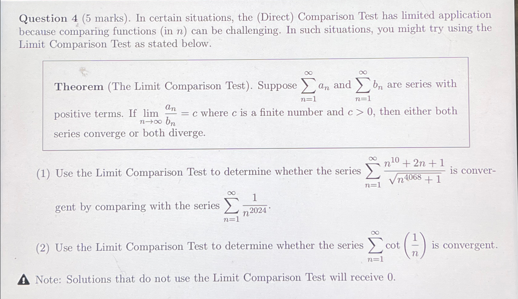 Solved Question 4 (5 ﻿marks). ﻿In certain situations, the | Chegg.com