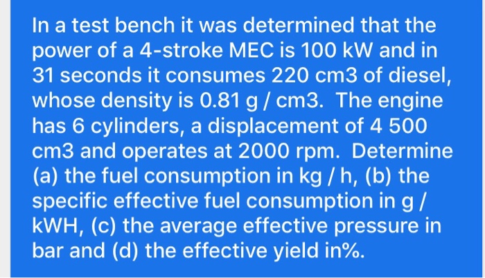 Solved In a test bench it was determined that the power of a | Chegg.com