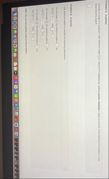 Solved Problem 5. (3 ﻿points)Consider an angle θ ﻿in | Chegg.com