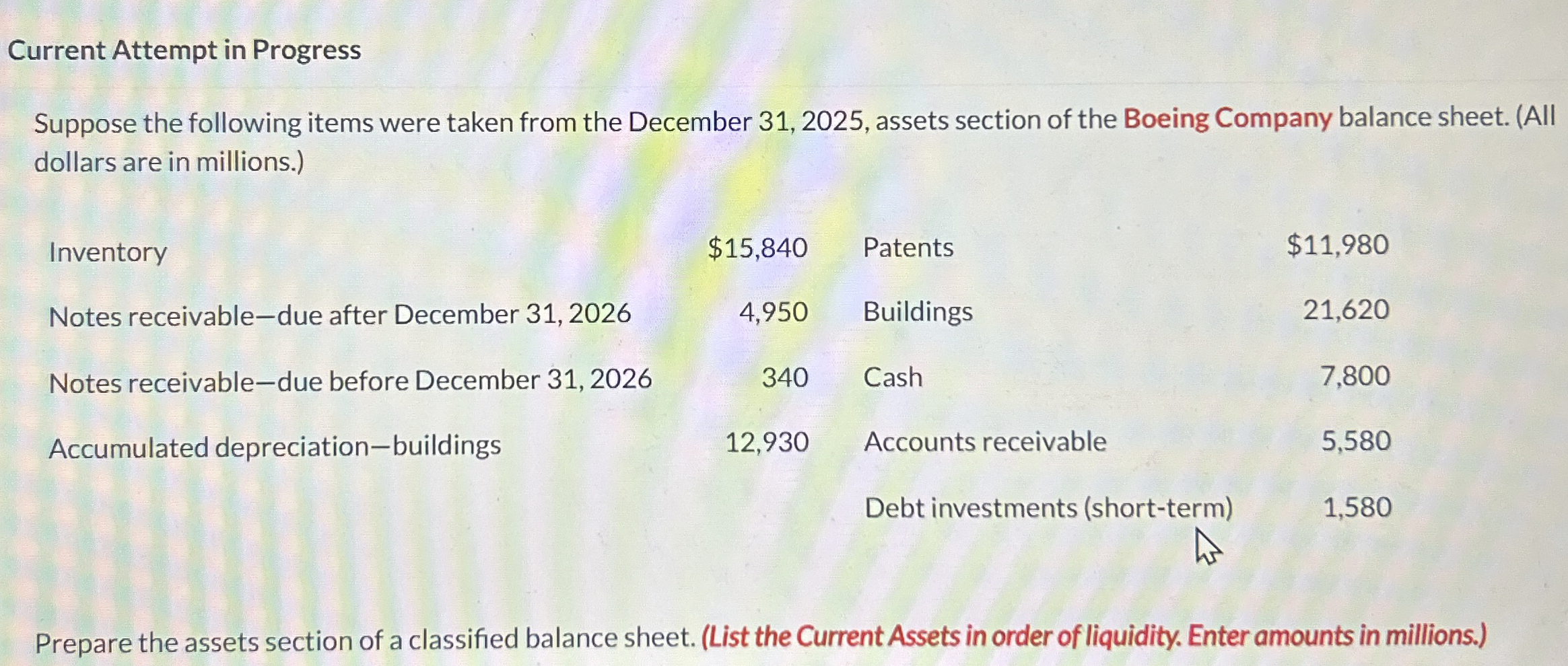 Solved Current Attempt in ProgressSuppose the following | Chegg.com