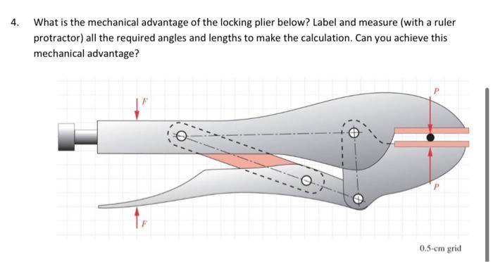 Solved What is the mechanical advantage of the locking plier | Chegg.com