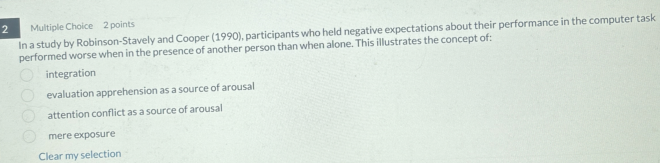 Solved Multiple Choice 2 ﻿pointsIn a study by | Chegg.com