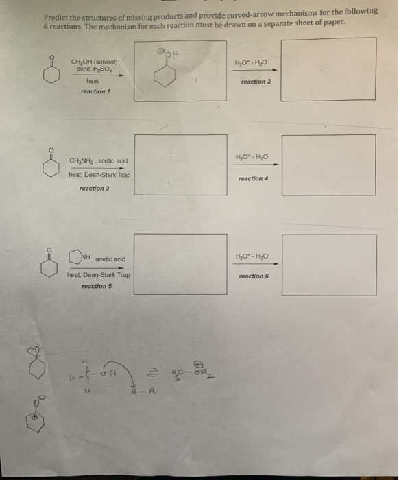 Solved Predict the structures of missing products and | Chegg.com