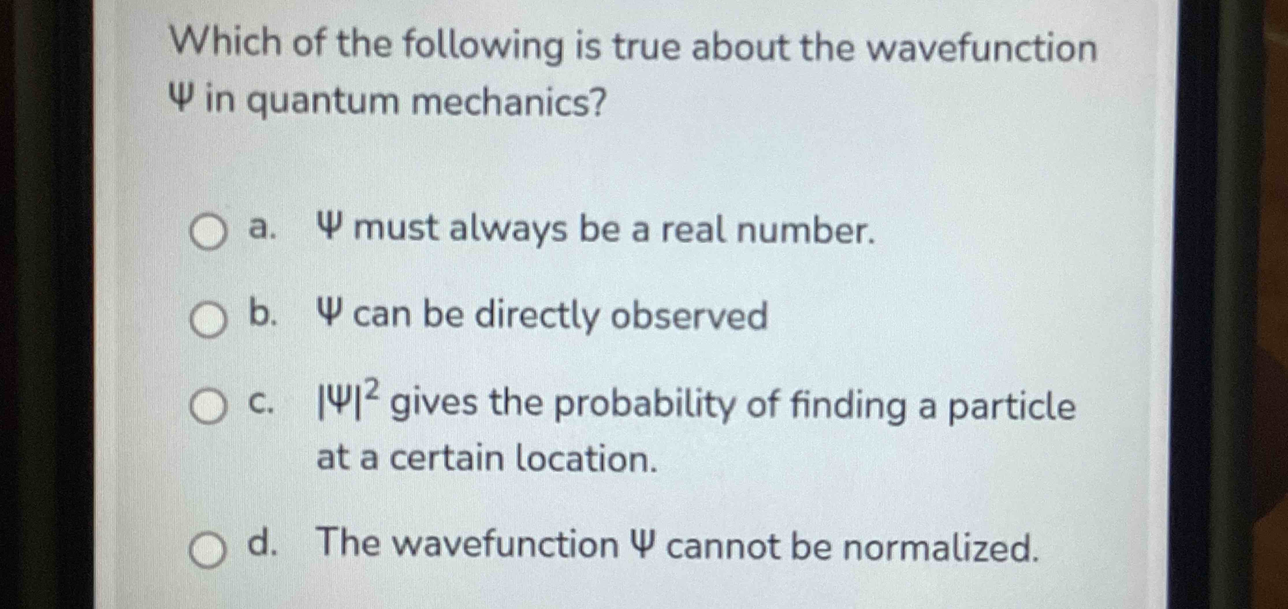Solved Which of ﻿the following is ﻿true about the | Chegg.com