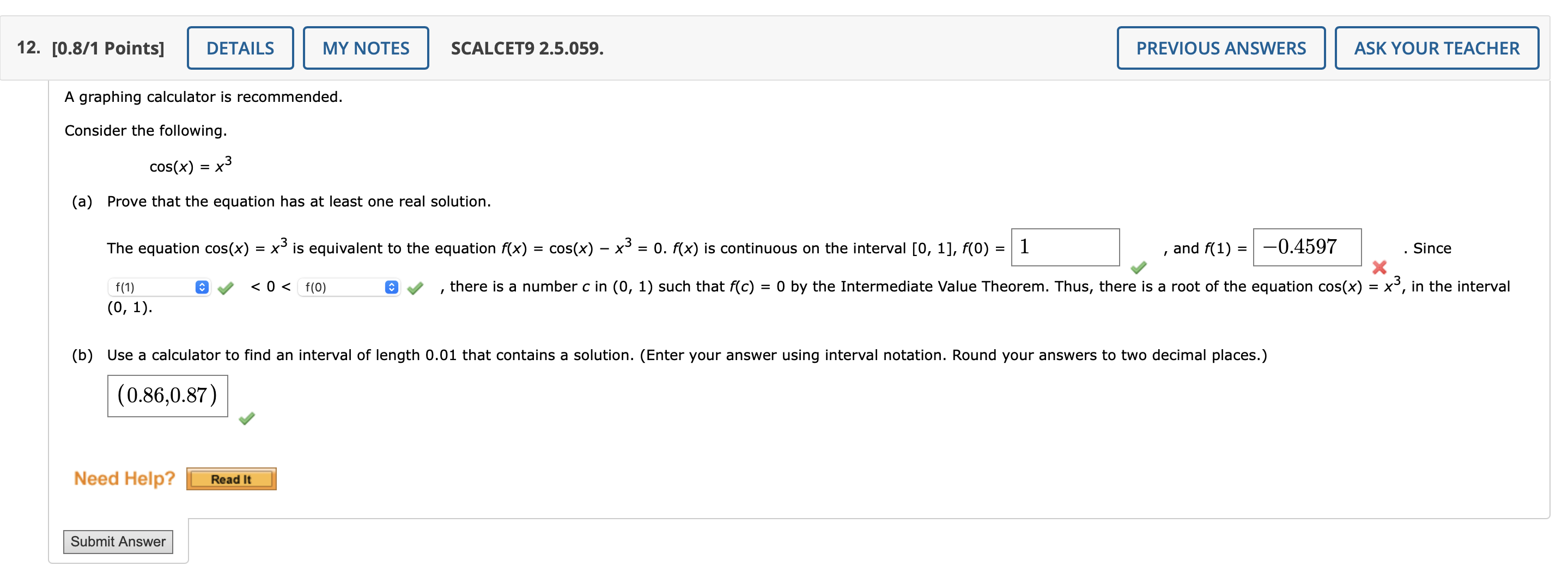 Solved A graphing calculator is recommended.Consider the | Chegg.com