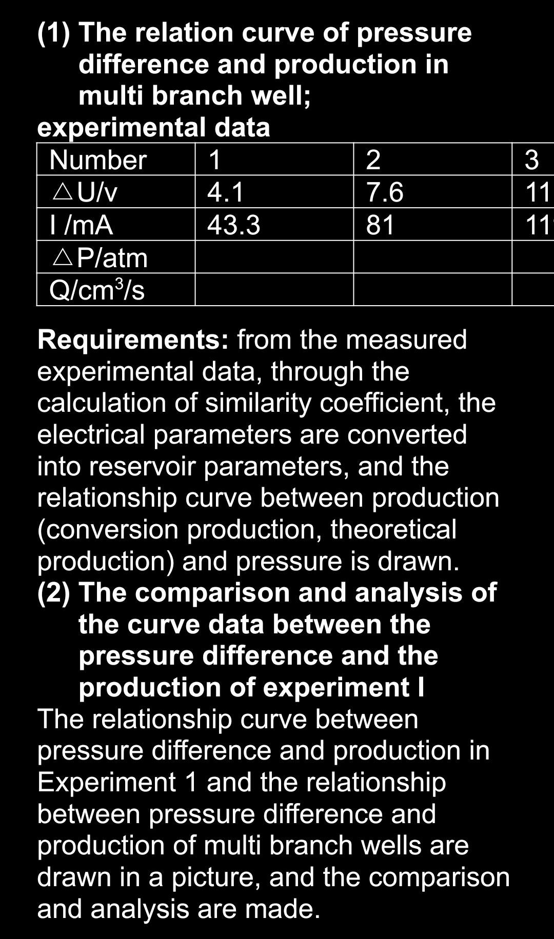 Solved (1) The relation curve of pressure difference and | Chegg.com