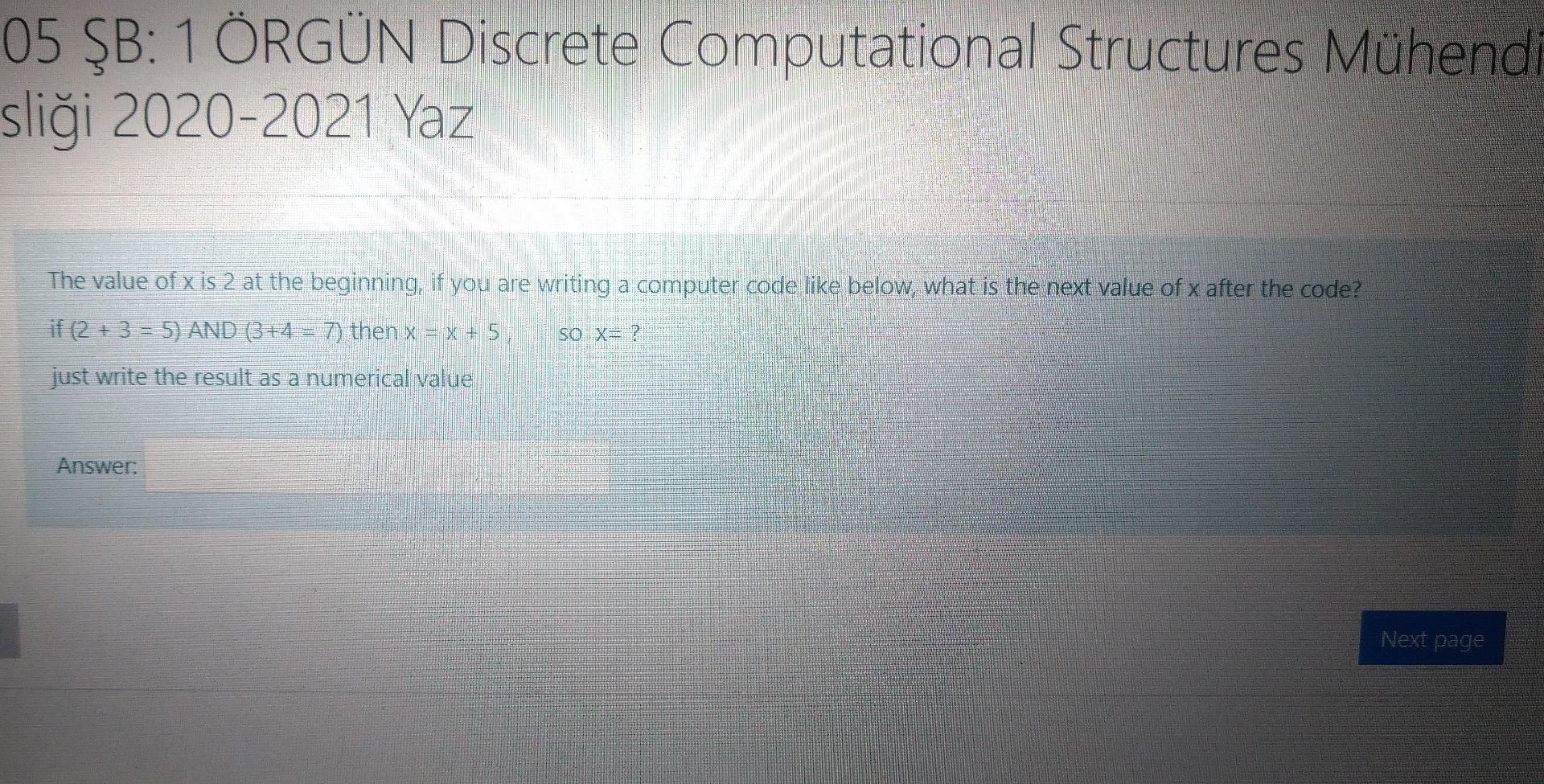 Solved 05 ŞB: 1 ÖRGÜN Discrete Computational Structures | Chegg.com