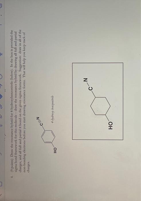 Solved It is asking for the resonance hybrid of 4-hydroxy | Chegg.com