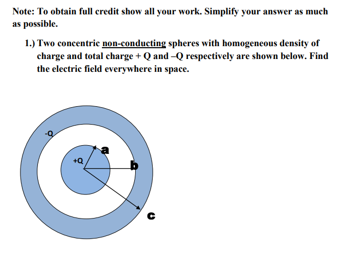 Solved Note: To obtain full credit show all your work. | Chegg.com