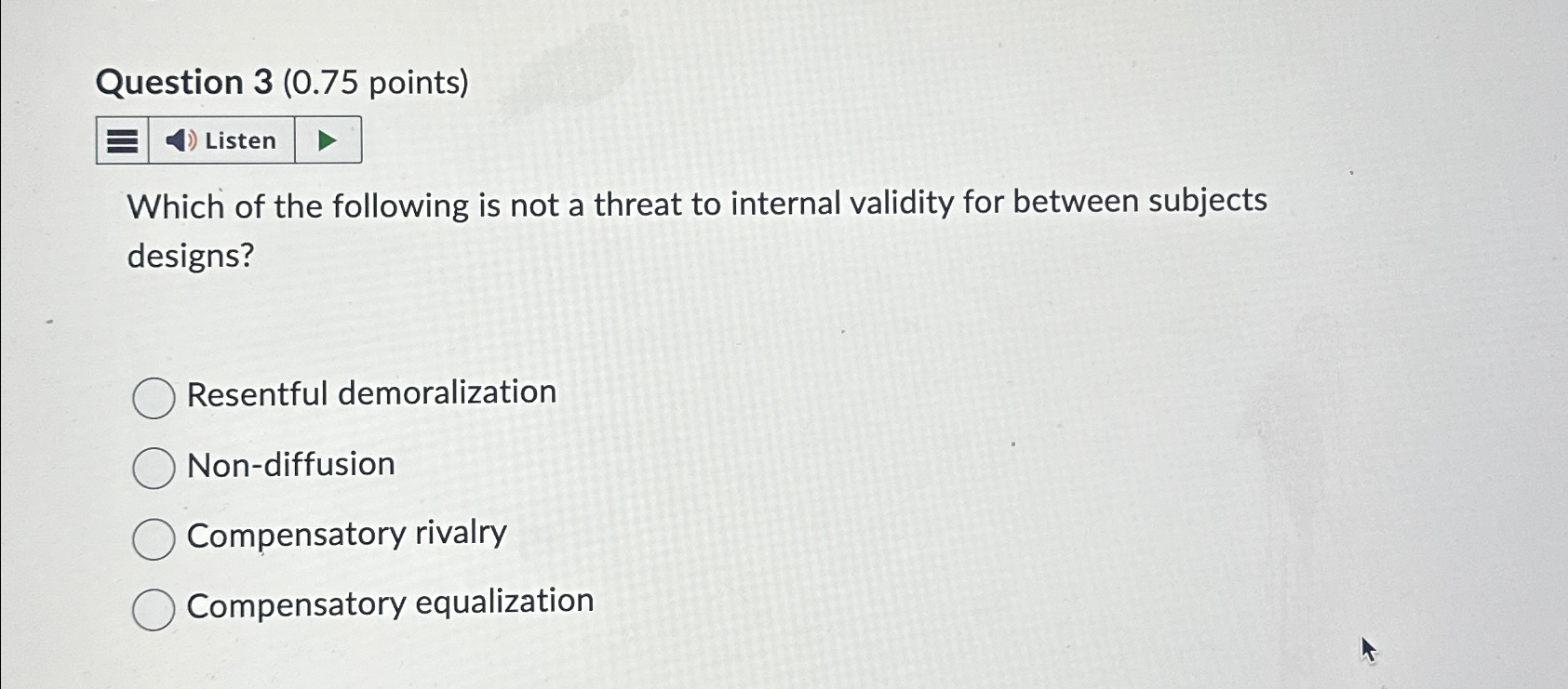 Solved Question 3 ( 0.75 ﻿points)ListenWhich of the | Chegg.com