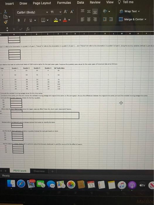Insert Draw Page Layout Formulas Data Review View $ | Chegg.com