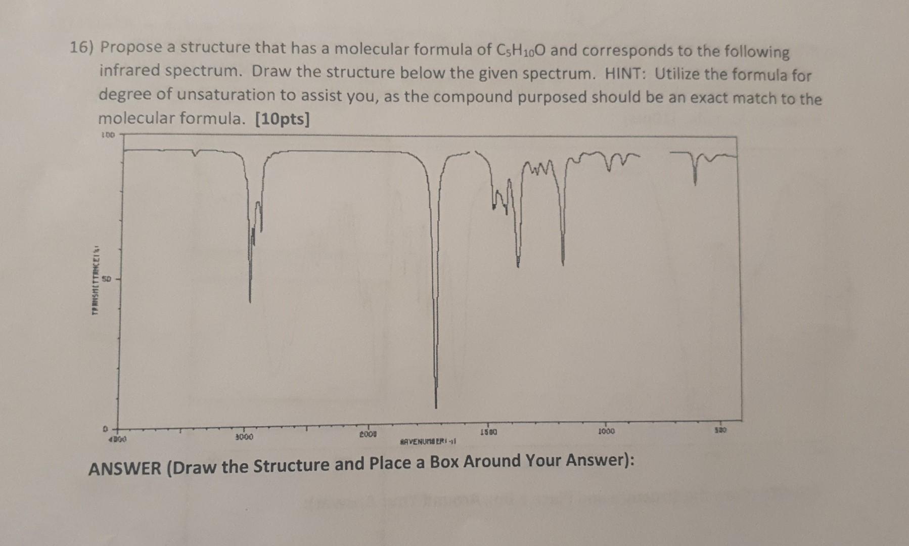Solved 15) Propose a structure that has a molecular formula | Chegg.com