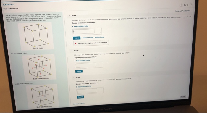 Solved CHAPTER 12 Cubic Structures PAA Simple | Chegg.com