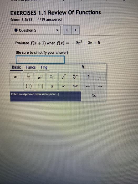 Solved EXERCISES 1.1 Review Of Functions Score: 3.5/33 4/19 | Chegg.com