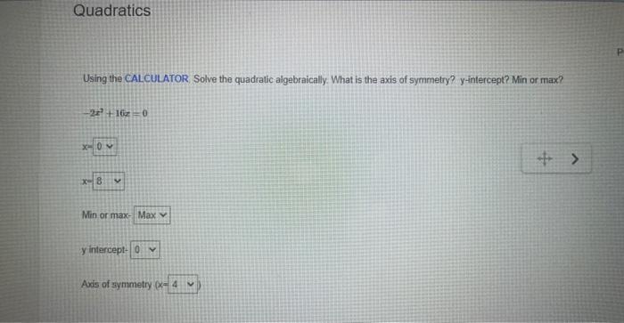 Solved Quadratics Using the CALCULATOR, Solve the quadratic | Chegg.com