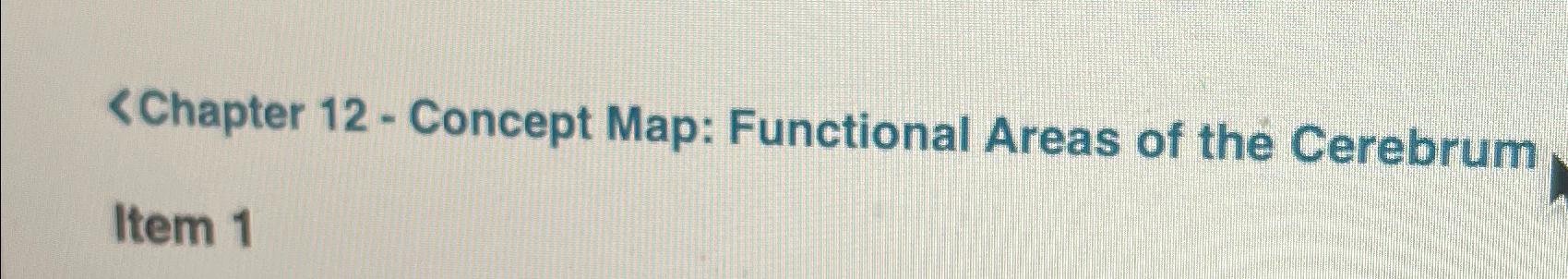 Solved Concept map funcional areas of the cerebrum | Chegg.com