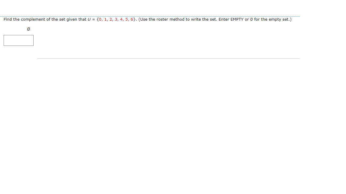 Solved Find the complement of the set given that | Chegg.com